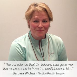 Tendon Repair Surgery: Barbara at MOC