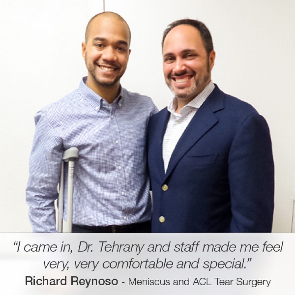Richard Reynoso after Meniscus and ACL Tear surgery