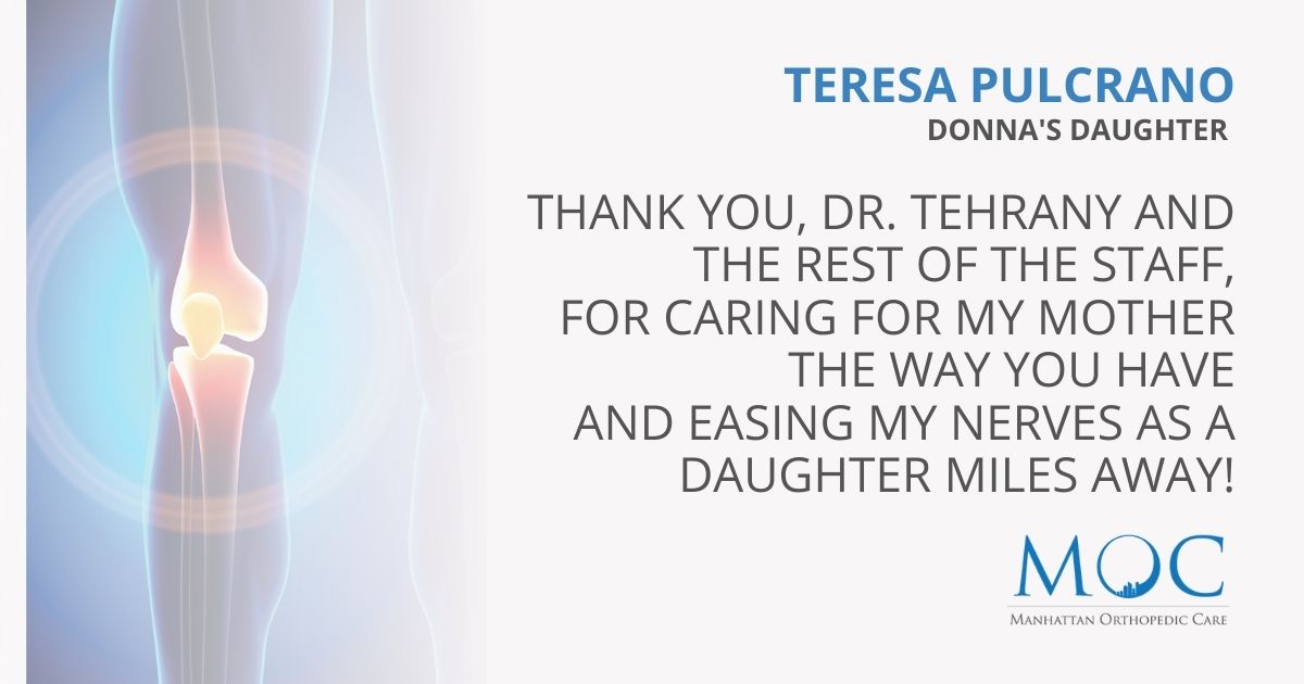 Knee surgery brought an older lady back to her pain-free walking ...