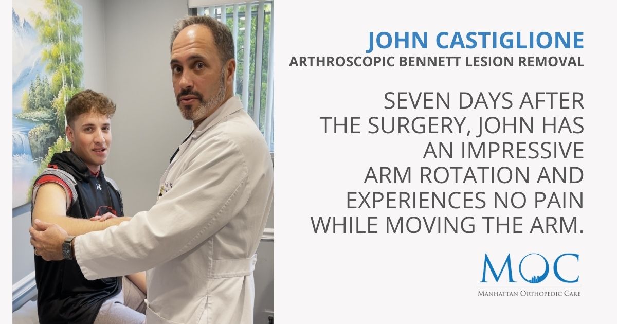 John's Arthroscopic Bennett Lesion Removal | Manhattan Orthopedic Care